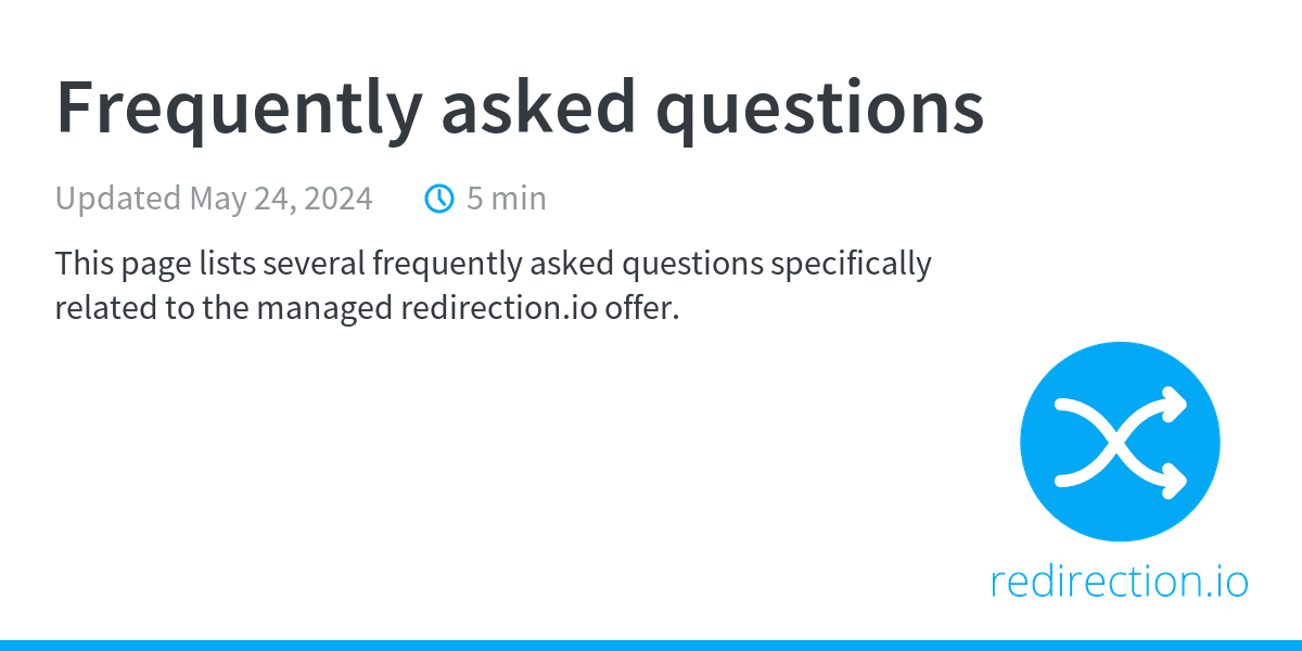 Frequently asked questions - Managed instances | redirection.io