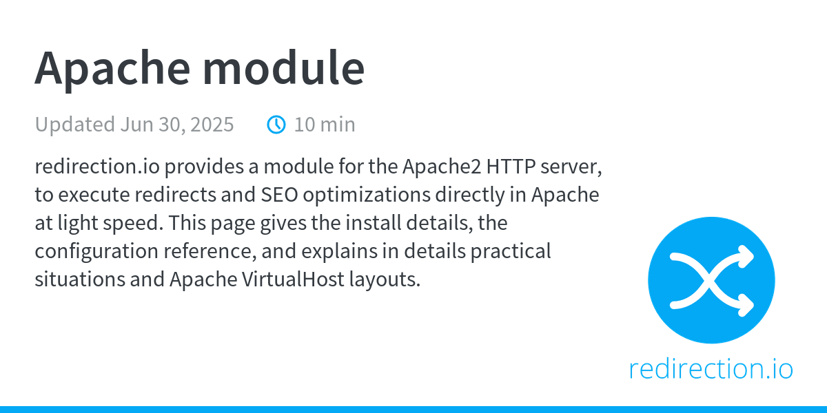 Apache module - Developer documentation | Documentation