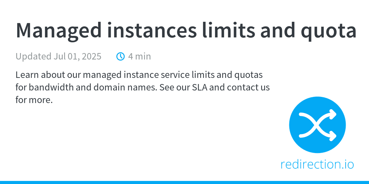 Managed instances limits and quota - Managed instances | Documentation