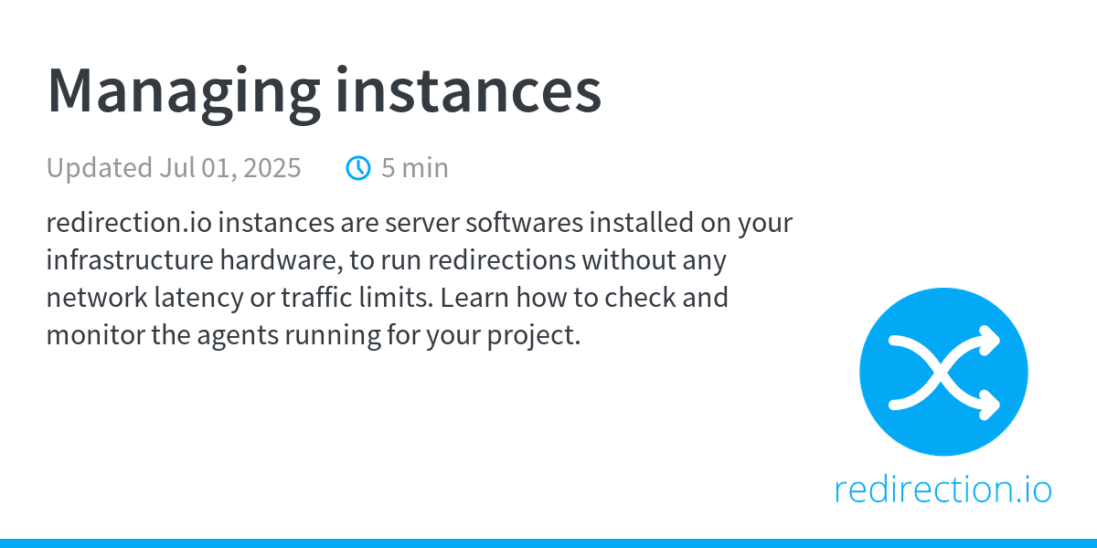 Managing instances - User documentation | Documentation