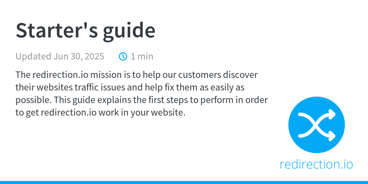 Starter's guide - User documentation | Documentation