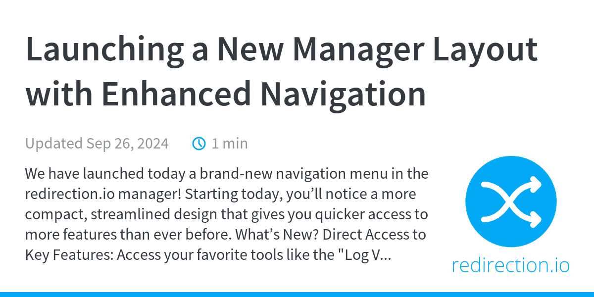 Launching a New Manager Layout with Enhanced Navigation - Product ...