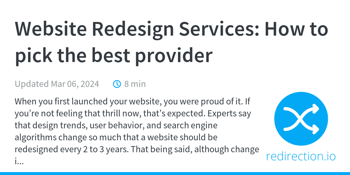 Website Redesign Services: How to pick the best provider - Blog ...