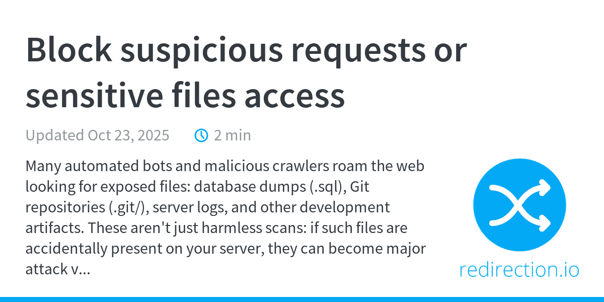 Block suspicious requests or sensitive files access | recipes ...