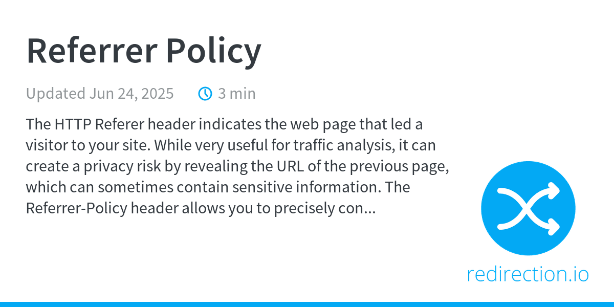 Referrer Policy | recipes | redirection.io