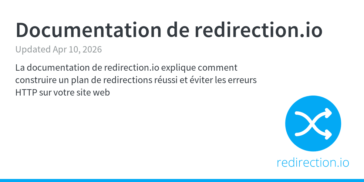 Documentation de redirection.io